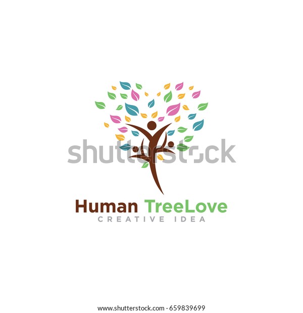 Human Tree Logo Stock Vector (Royalty Free) 659839699 | Shutterstock