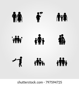 Humans Icon Set Vector Child Big Stock Vector (Royalty Free) 797594704 ...