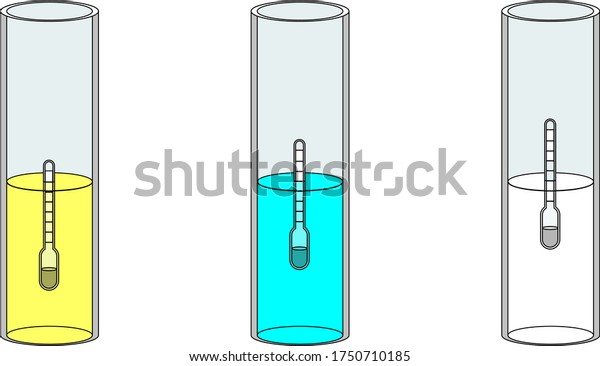 Hydrometer Three Different Liquids Stock Vector (Royalty Free ...