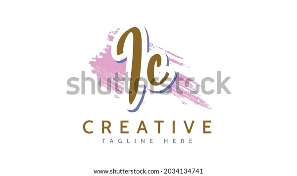 Ic Initials Handwriting Logo Vector Stock Vector (Royalty Free ...