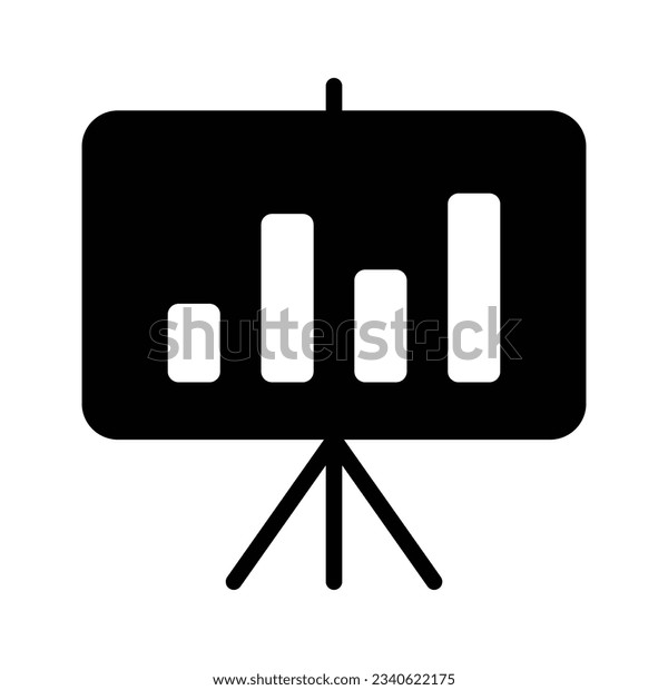 Icon Business Graphical Presentation Vector Statistical Stock Vector Royalty Free 2340622175