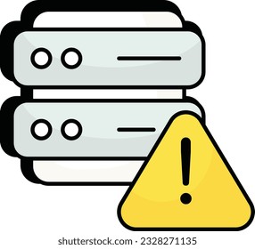 Icon Server Error Color Outline Style Stock Vector (Royalty Free ...