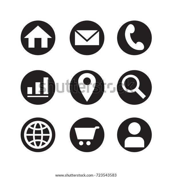 Icon Web Black Circle Vector Stock Vector (Royalty Free) 723543583 ...