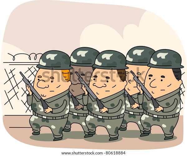 Illustration Armed Forces Work Stock Vector (Royalty Free) 80618884 ...