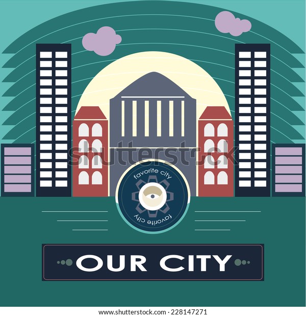 Illustration City Elements Logo Stock Vector (Royalty Free) 228147271 ...