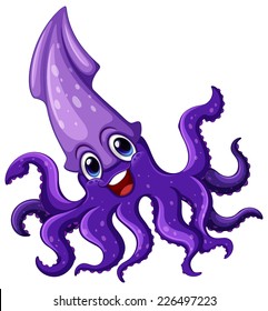 Squid Cartoon Characters Set Illustration Stock Vector (Royalty Free ...