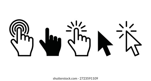 4,509 Hand Cursor Icon Transparent Stock Vectors and Vector Art ...