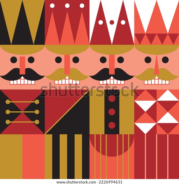 Illustration Graphic Geometric Nutcracker Christmas Vector Stock Vector ...