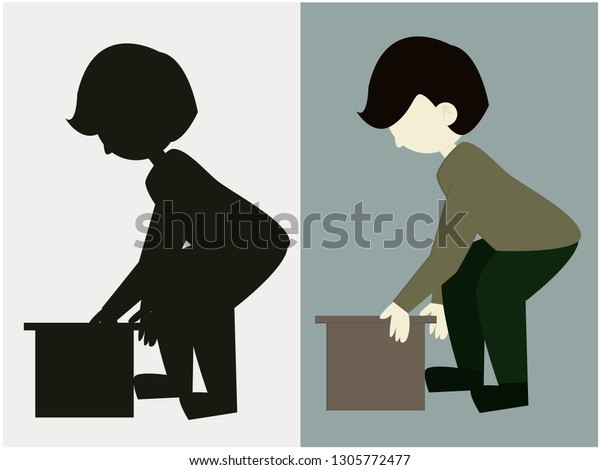 Illustration Manual Handling Loads Stock Vector (Royalty Free ...