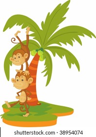 137 Monkey Under Tree Tree Vector Images, Stock Photos, 3D objects ...