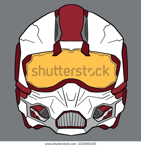 Illustration Pilot Helmet Vector Stock Vector (Royalty Free) 2233401243 ...