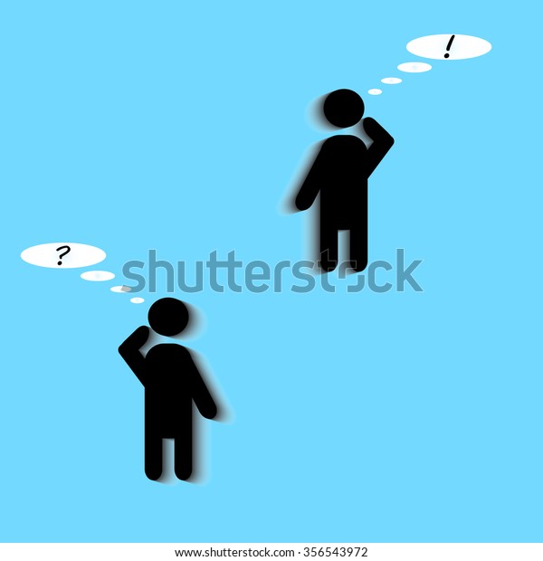 Illustration Thinking Man Stock Vector (Royalty Free) 356543972 ...