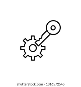 Illustration Vector Key Engine Icon Stock Vector (Royalty Free ...