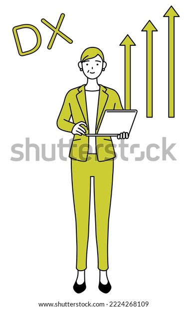 Image Digital Transformationsimple Line Drawing Illustration Stock ...