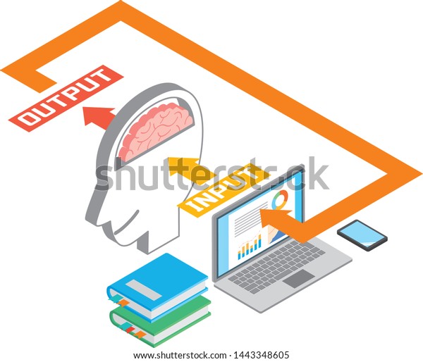 Image Illustration Input Output By Collecting Stock Vector (Royalty ...