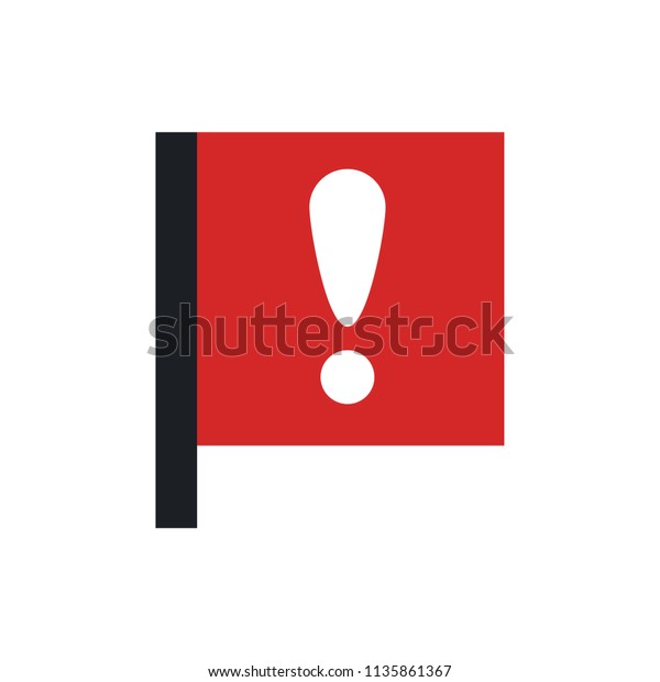 Important Flag Vector Icon Stock Vector (Royalty Free) 1135861367 ...