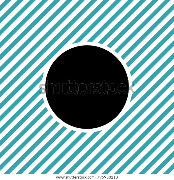 Inclined Lines Circle Inside Module Vector Stock Vector (Royalty Free ...