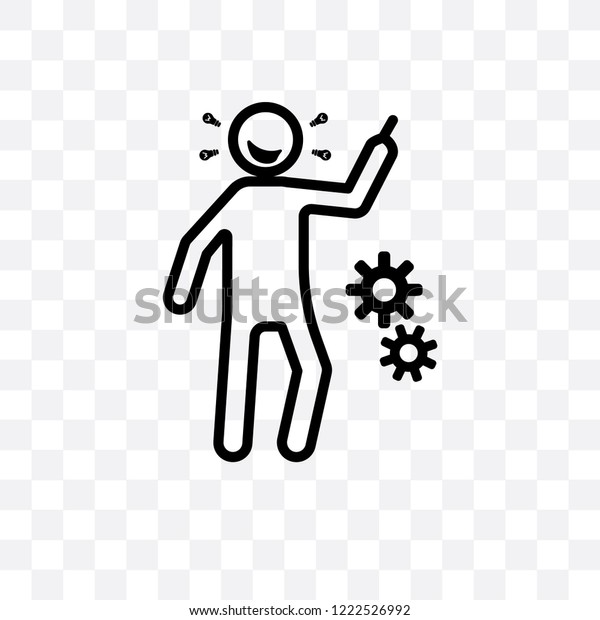 Incomplete Human Vector Linear Icon Isolated Stock Vector (Royalty Free ...