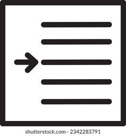 Indent Right Text Outline Icon Stock Vector (Royalty Free) 2342283791 | Shutterstock