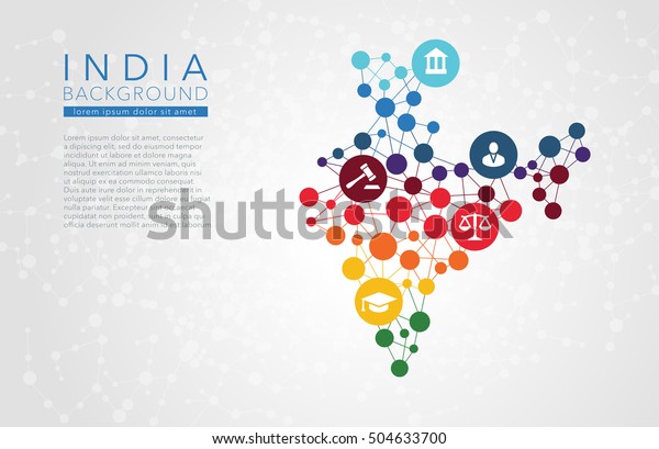 India Dotted Vector Background Stock Vector (Royalty Free) 504633700 ...