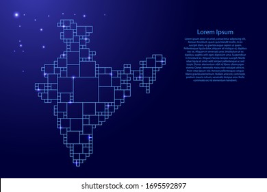 India Map Blue Pattern Maze Grid Stock Vector (Royalty Free) 1845630199 ...
