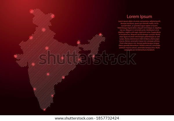 India Map Red Pattern Slanted Parallel Stock Vector (Royalty Free ...