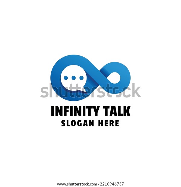 Infinity Chat Gradient Logo Template Stock Vector (Royalty Free) 2210946737 | Shutterstock