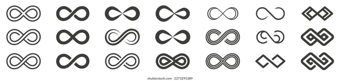 Infinity Symbols Set Stock Vector (Royalty Free) 1118276717 | Shutterstock