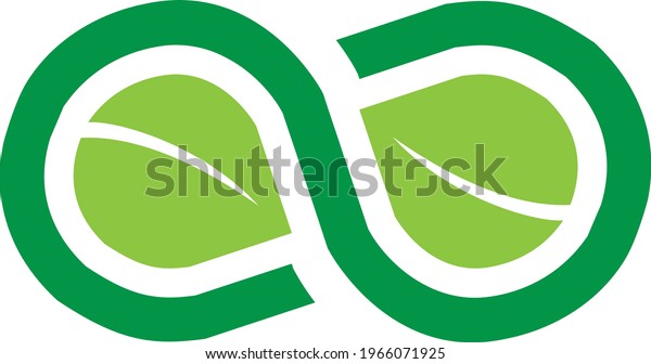 Infinity Leaf Logo Vector Template Stock Vector (Royalty Free ...