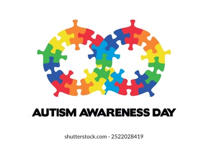 World Autism Day Infinity Symbol Puzzle Stok Vektör (Telifsiz ...
