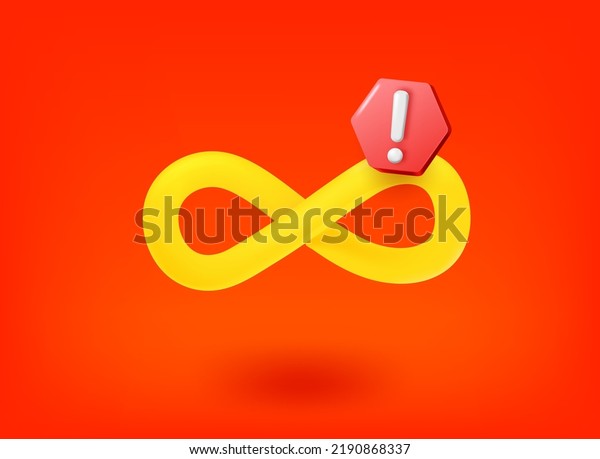 Vektor Stok Infinity Symbol Exclamation Point Pictogram Vector (Tanpa ...