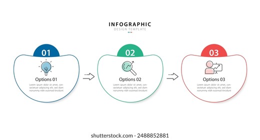 Business Infographic Template 3 Step Timeline Stock Vector (Royalty Free) 2491663461 | Shutterstock