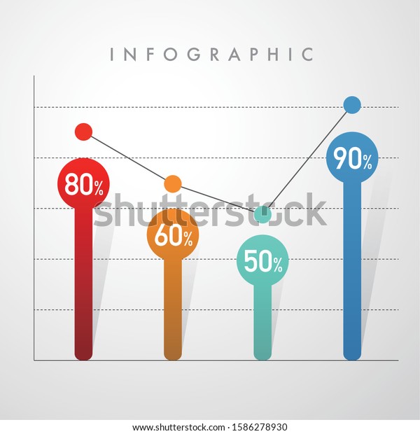 Infographic Bar Chart Percentage Stock Vector (Royalty Free) 1586278930 ...