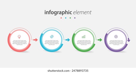 Modern Infographic Business Template Data Visualization Stock Vector Royalty Free 2484682291