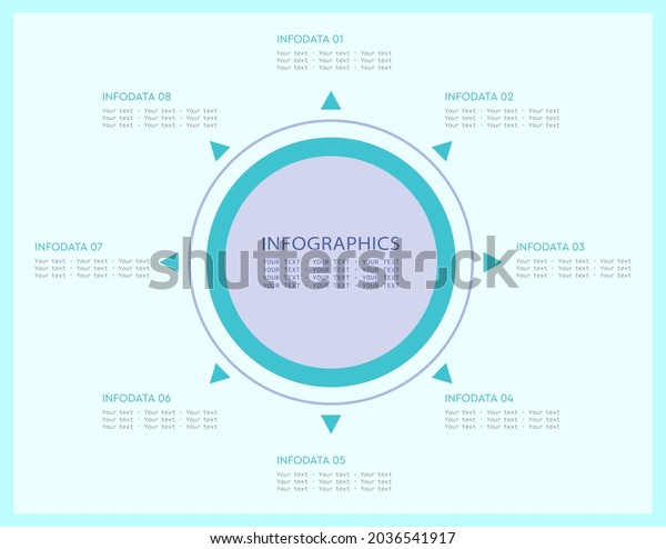 Infographics Section Main Section Subsections Information Stock Vector ...