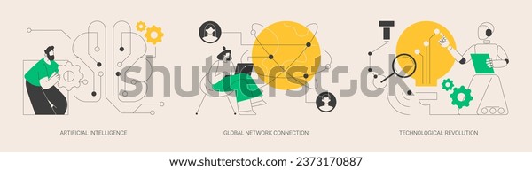 Information Era Abstract Concept Vector Illustration Stock Vector ...