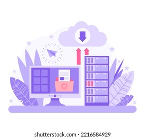 Information Storage Vector Illustration Cloud Server Stock Vector (Royalty Free) 2216584929 ...