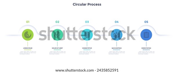 Informative Circular Process Infographic Chart Digital Stock Vector ...