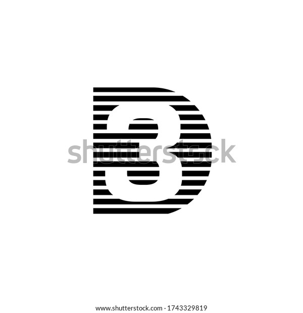 Initial 3d Logoflat D3 Vectorwith Abstract Stock Vector (Royalty Free ...