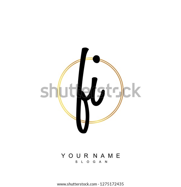 Initial Fi Handwriting Logo Vector Stock Vector (Royalty Free ...