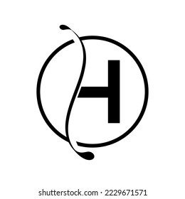 Initial H Logo Design Vector Template Stock Vector (Royalty Free ...