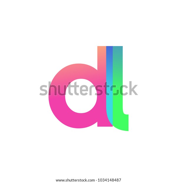 Initial Letter Dl Lowercase Logo Green Stock Vector (Royalty Free ...