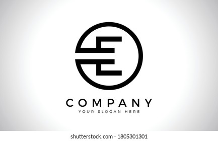 Double E Letter Logo Template Vector Stock Vector (Royalty Free ...