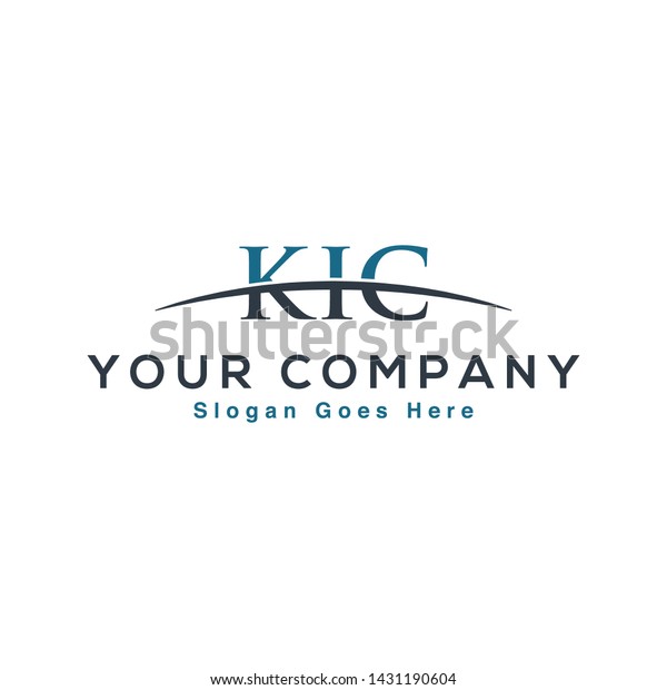 Initial Letter Kic Overlapping Movement Swoosh Stock Vector (Royalty ...