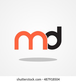 Initial Letter Md Lowercase Logo Design Stock Vector (Royalty Free ...
