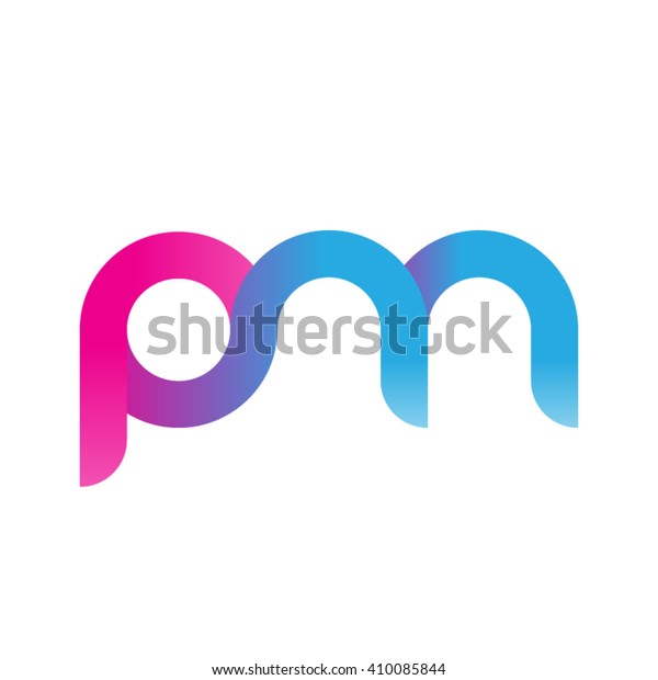Initial Letter Pm Linked Round Lowercase Stock Vector (Royalty Free ...