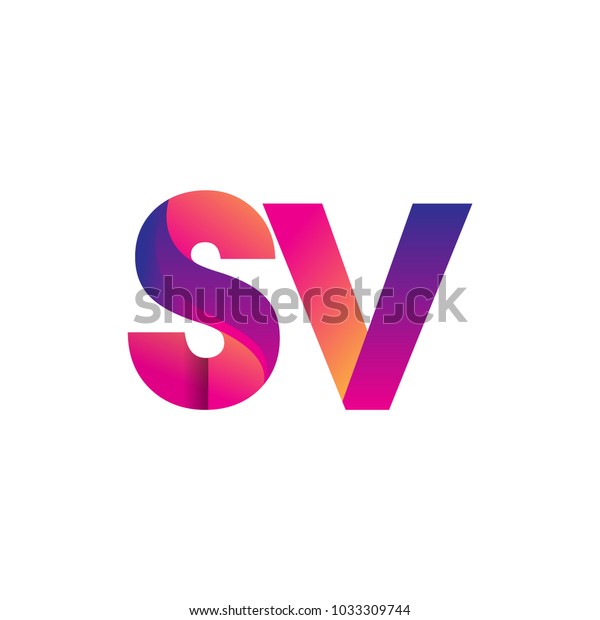 Initial Letter Sv Logo Lowercase Magenta Stock Vector (Royalty Free ...