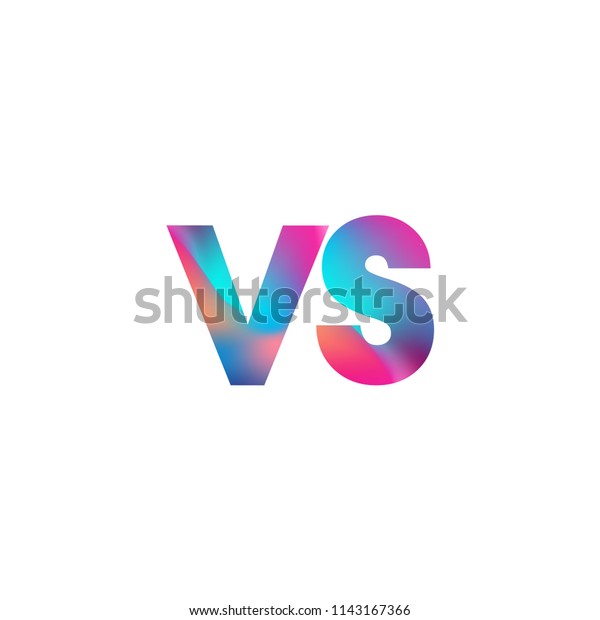 Initial Letter Vs Logo Lowercase Colorful Stock Vector (Royalty Free ...