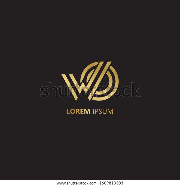 Initial Letter Wo Linked Uppercase Overlap Stock Vector (Royalty Free ...