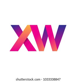 Initial Letter Xw Logo Lowercase Magenta Stock Vector (Royalty Free ...